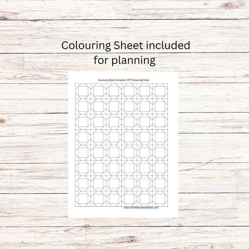 Economy Block Variation FPP Foundation Paper Piecing Quilt Block ...