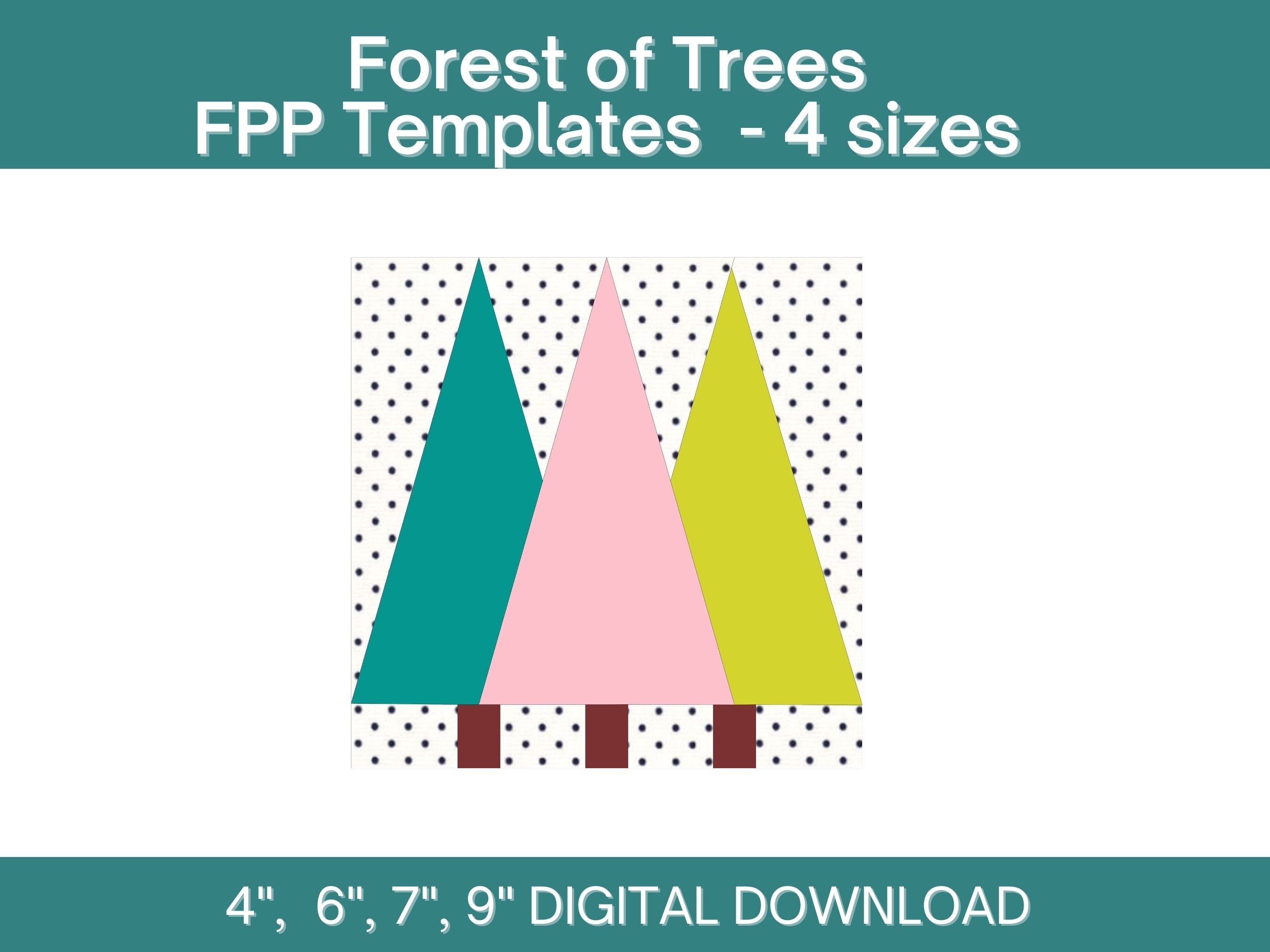 Forest of Trees Foundation Paper Piecing FPP Quilt Block Pattern ...