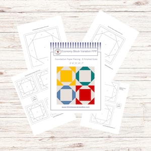 Economy Block Variation FPP Foundation Paper Piecing Quilt Block ...