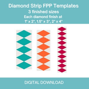 Diamond Quilt Border FPP Foundation Paper Piecing Quilt Block Pattern ...