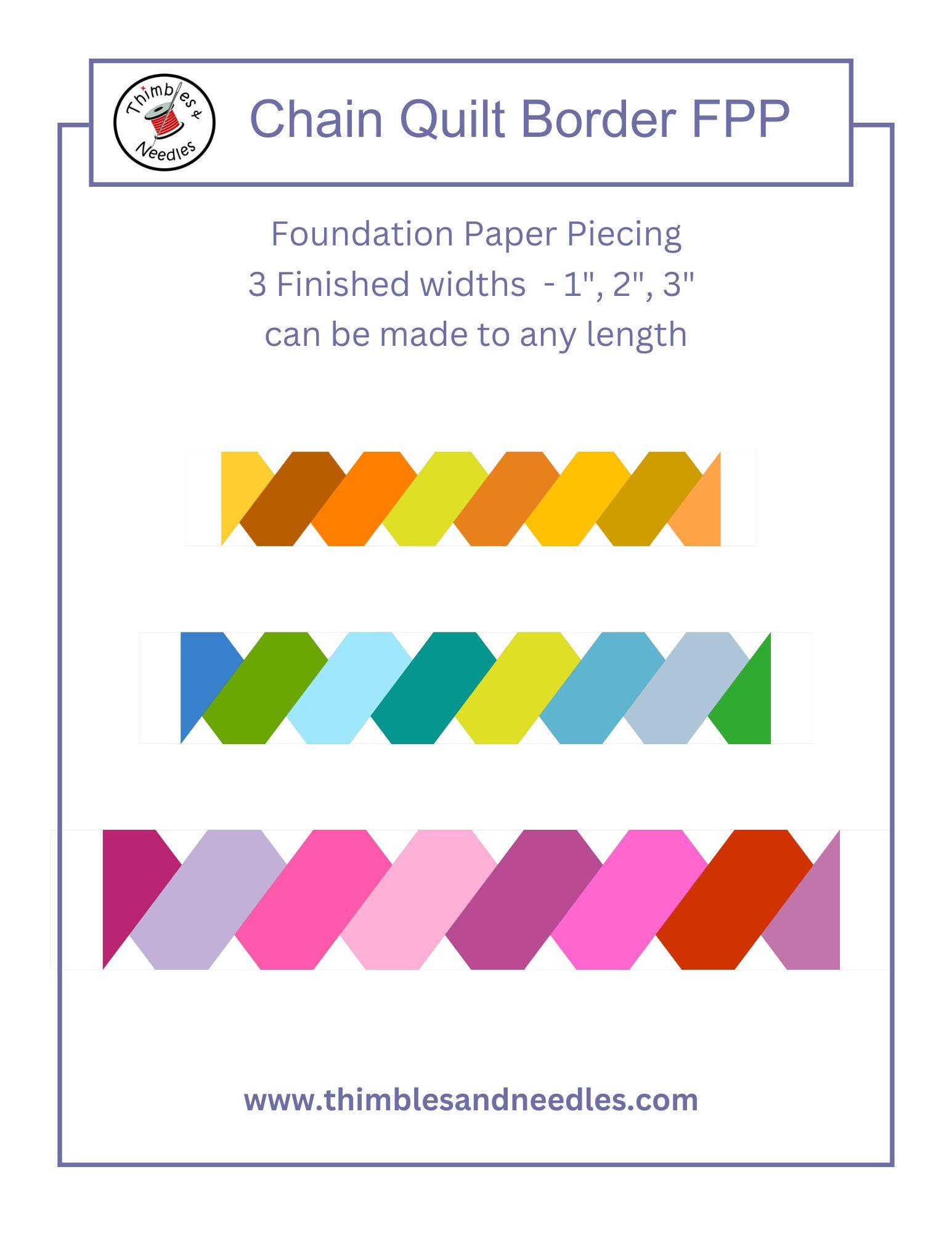 Quilt Border FPP Template Bundle 3 Foundation Paper Piecing Quilt Block ...