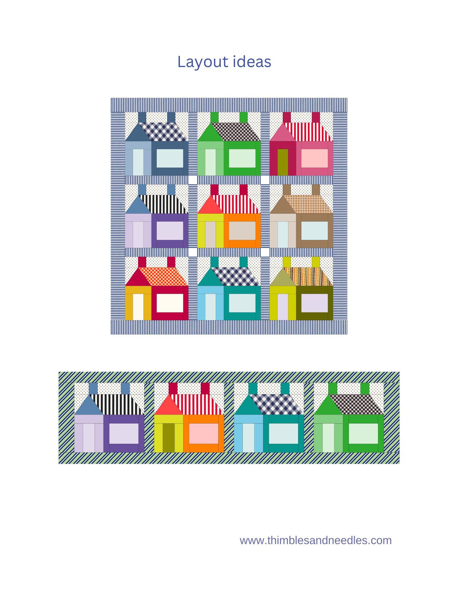 House FPP Foundation Paper Piecing Quilt Block Pattern Digital Download ...