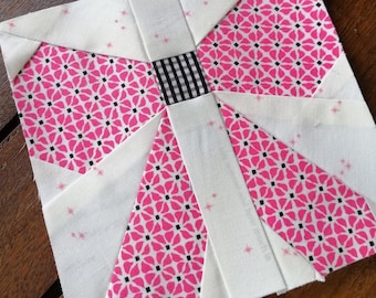 Bow or Ribbon Quilt Block Pattern Download - Etsy