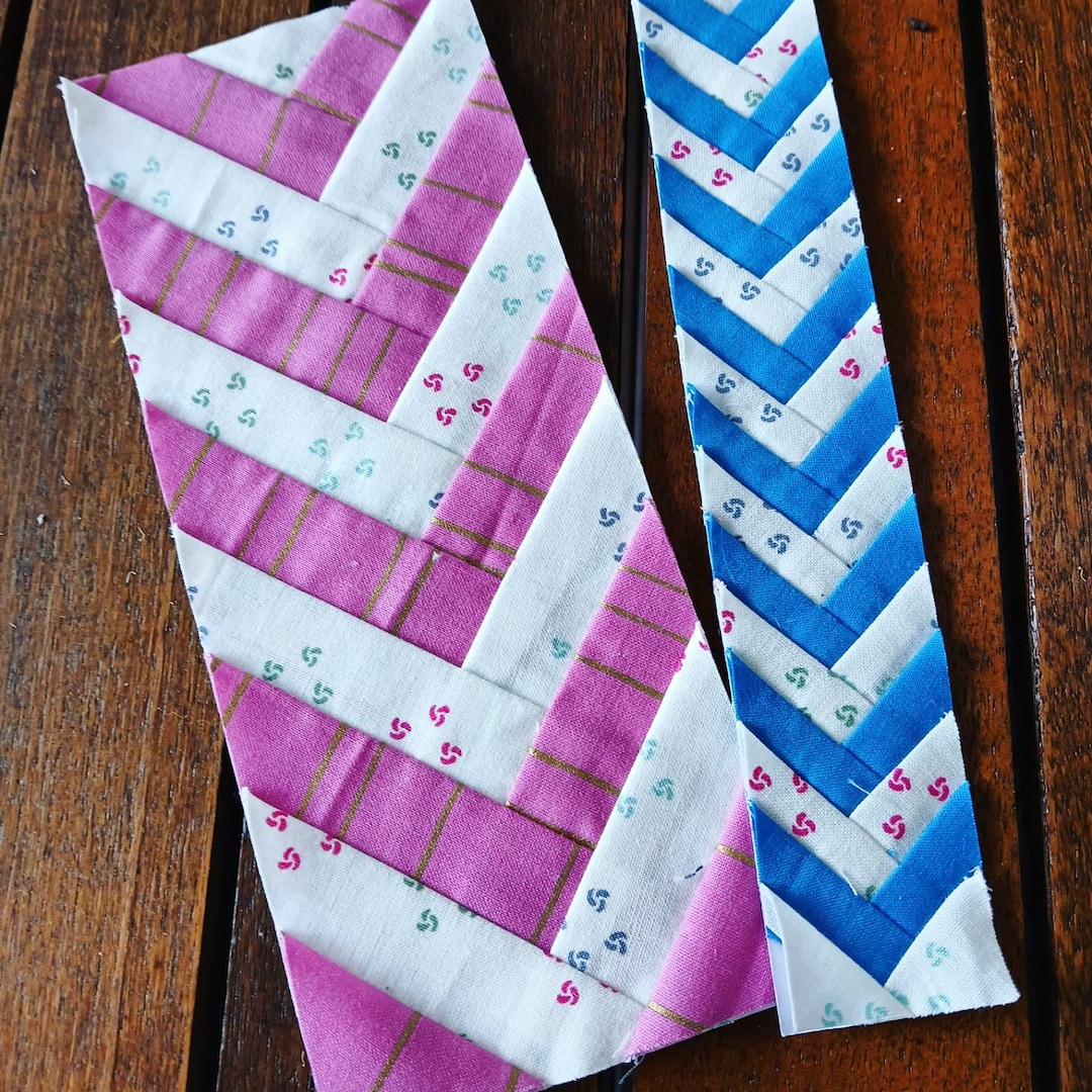 Quilt Border Herringbone Strip FPP Foundation Paper Piecing Quilt Block ...