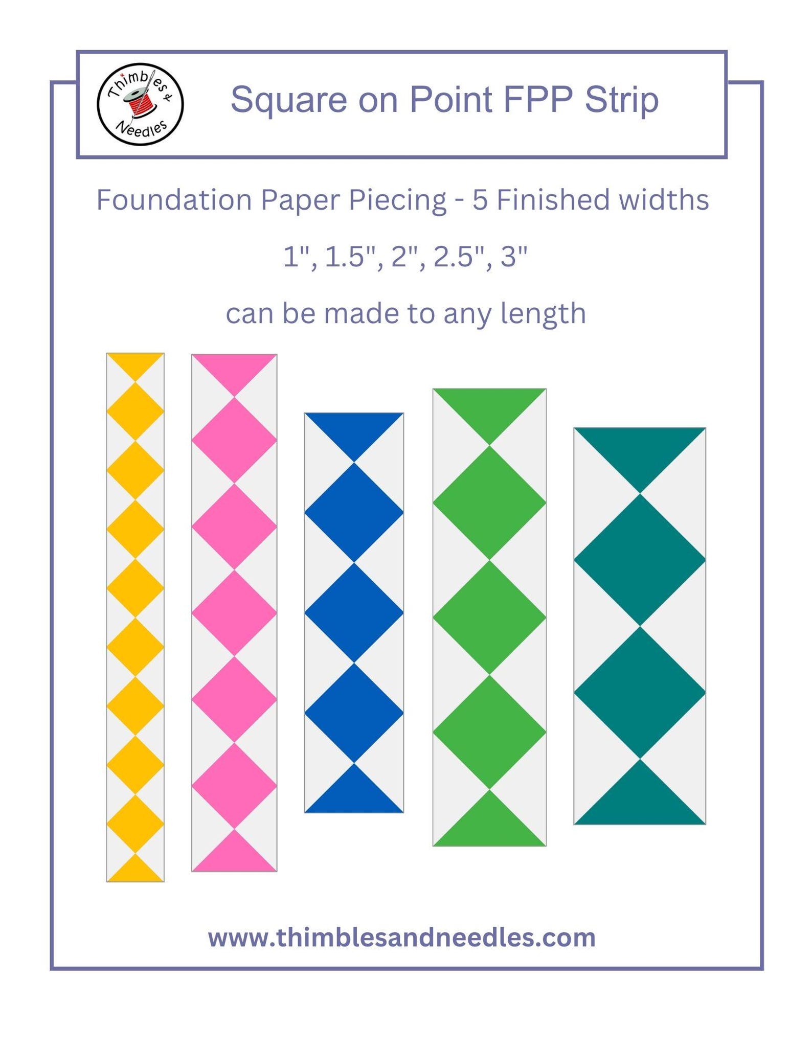 Quilt Border FPP Template Bundle 3 Foundation Paper Piecing Quilt Block ...