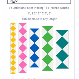 Quilt Border FPP Template Bundle 3 Foundation Paper Piecing Quilt Block ...