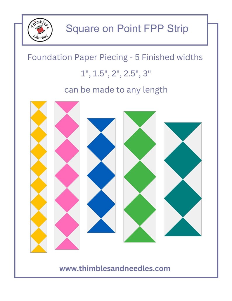 Quilt Border FPP Template Bundle 3 Foundation Paper Piecing Quilt Block ...