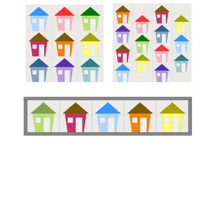 Cottage House FPP Foundation Paper Piecing Quilt Block Pattern Digital ...