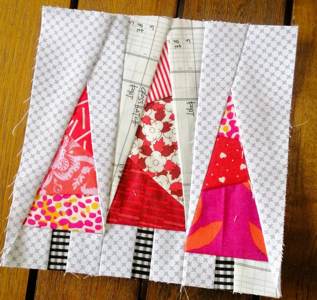 Scrappy Trees FPP Foundation Paper Piecing Quilt Block Pattern Digital Download - Etsy