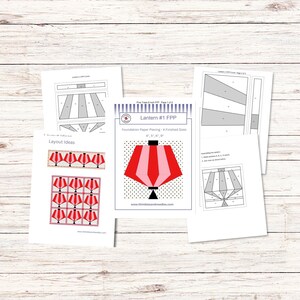 Lantern Block 1 FPP Foundation Paper Piecing Quilt Block Pattern ...