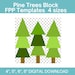 Pine Trees FPP Foundation Paper Piecing Quilt Block Pattern Digital ...