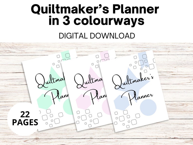 Quiltmaker's Planner: Printable Quilting Journal (digital Download) - Etsy