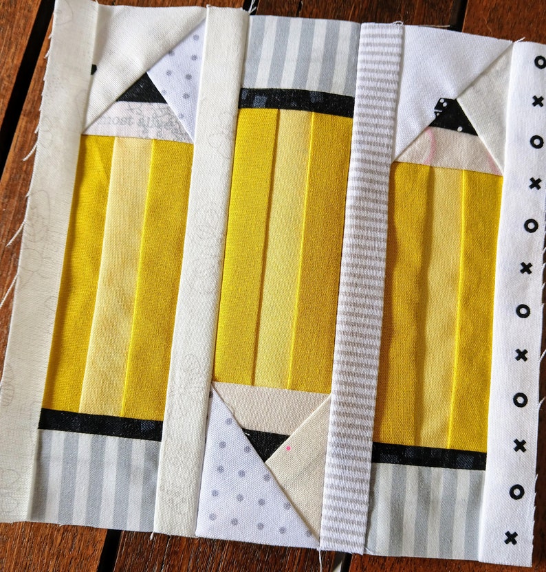 Pencil Pack FPP Foundation Paper Piecing Quilt Block Pattern Digital ...