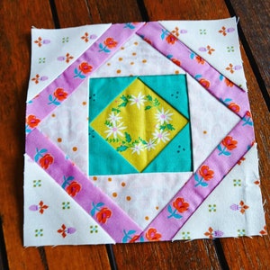 Square in a Frame FPP Foundation Paper Piecing Quilt Block Pattern ...