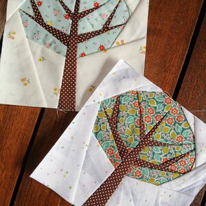 Four Seasons Tree FPP Foundation Paper Piecing Quilt Block Pattern ...