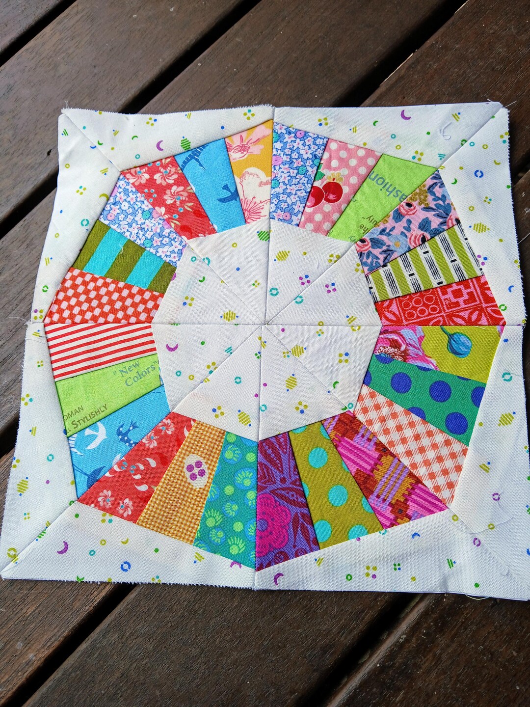 Octagon Ring FPP Foundation Paper Piecing Quilt Block Pattern Digital ...