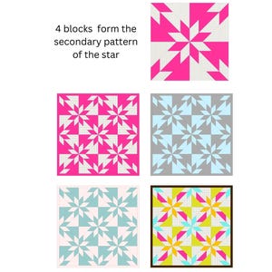 Hunter's Star FPP Foundation Paper Piecing Quilt Block Pattern Digital ...