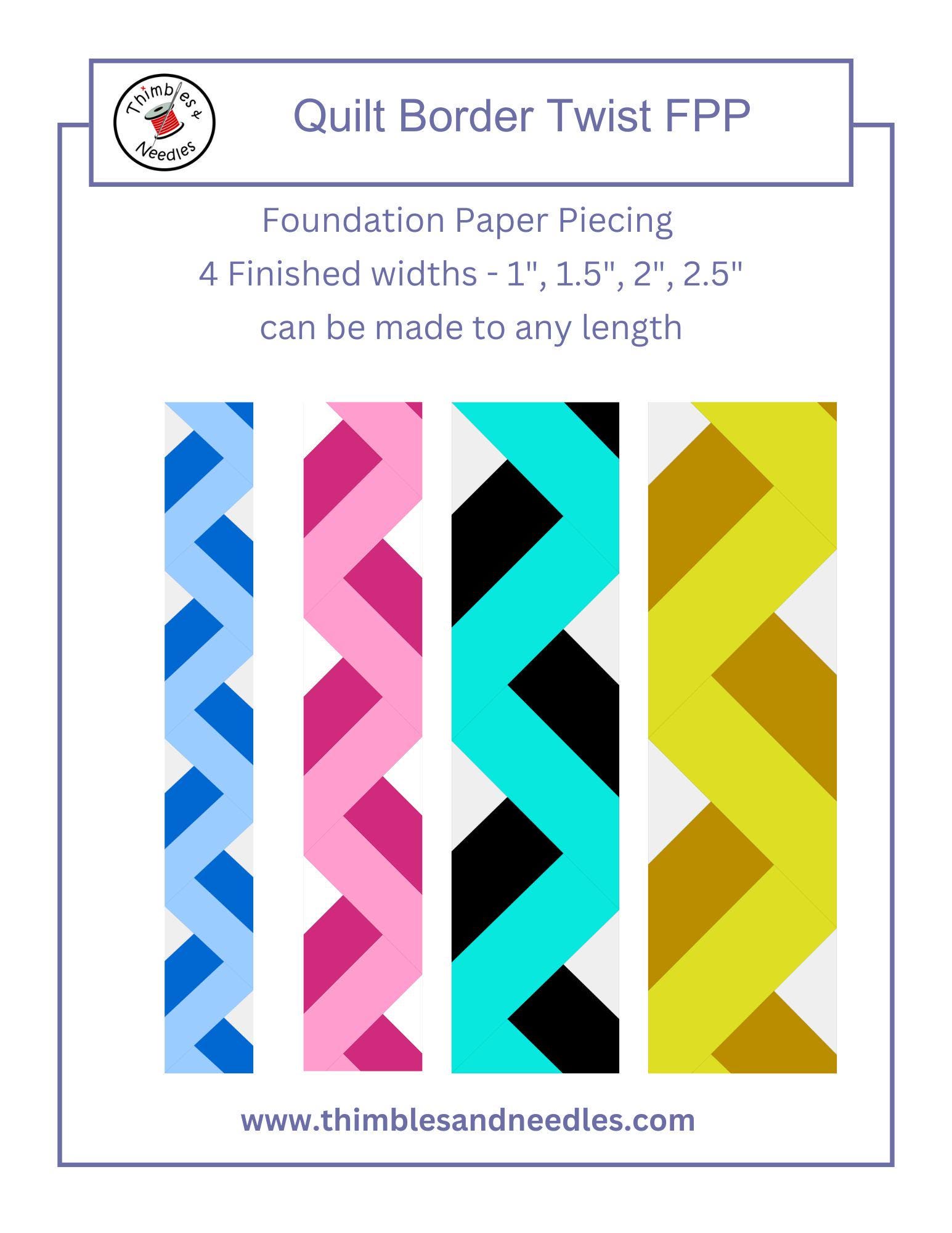 Quilt Border FPP Template Bundle Foundation Paper Piecing Quilt Block ...
