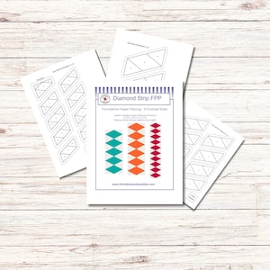 Diamond Quilt Border FPP Foundation Paper Piecing Quilt Block Pattern ...