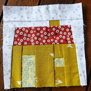 Woodland Houses and Trees FPP Foundation Paper Piecing Quilt Block ...