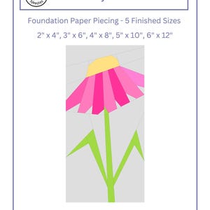 Daisy Flower FPP Foundation Paper Piecing Quilt Block Pattern Digital ...
