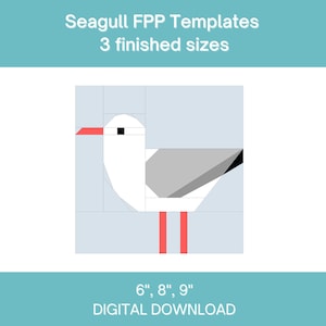 Seagull FPP Foundation Paper Piecing Quilt Block Pattern Digital ...