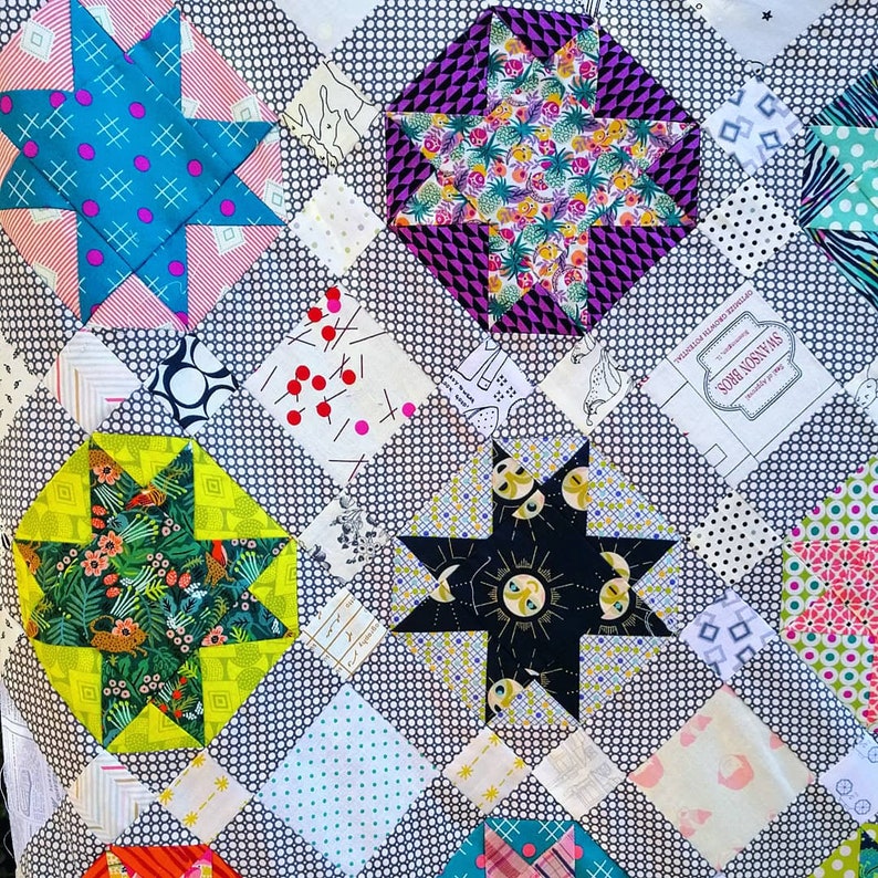 Electrolite Quilt Pattern Pdf Pattern Star Quilt Scrap - Etsy