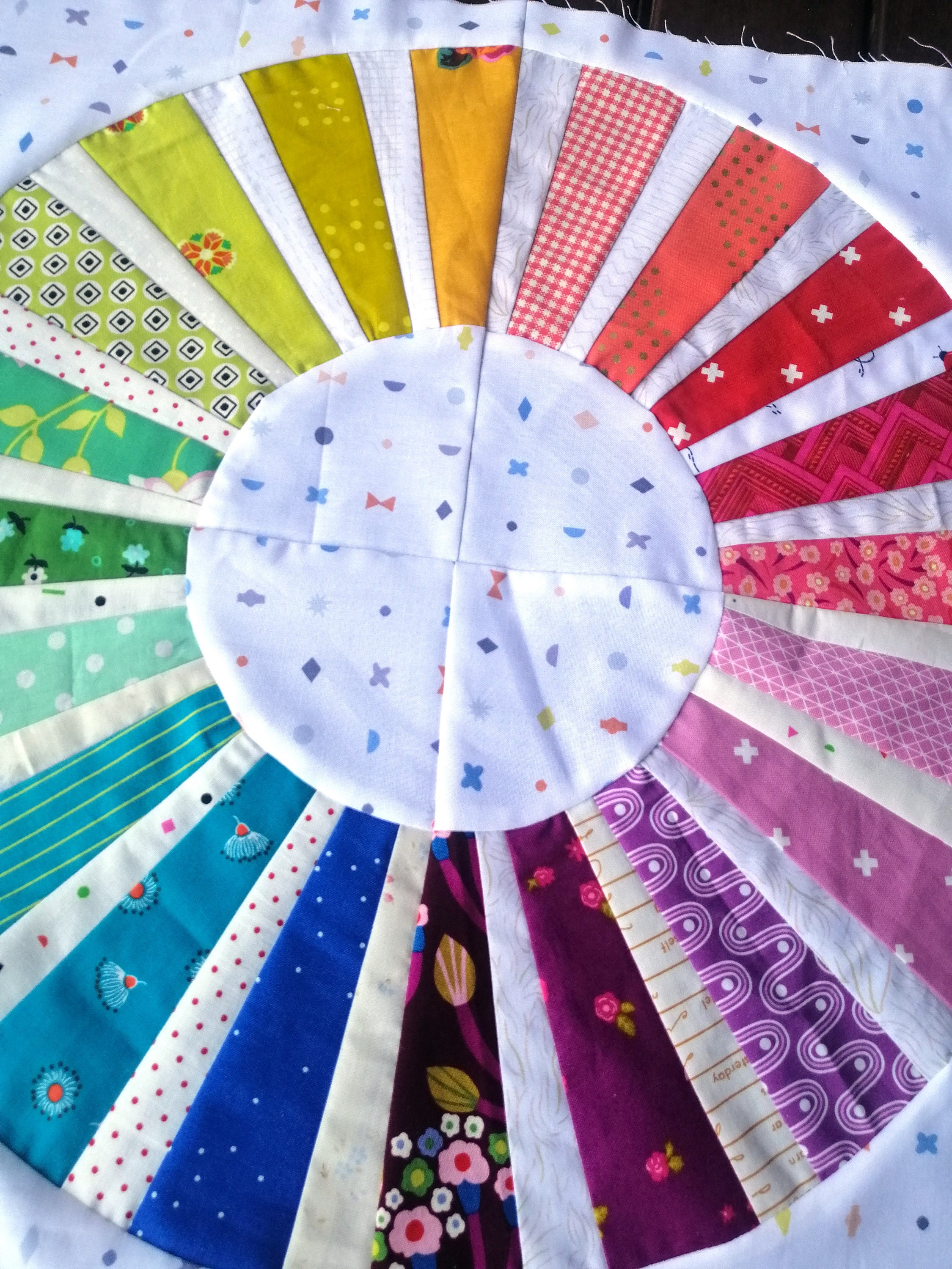 Color Wheel Foundation Paper Piecing FPP Mini Quilt Block Pattern ...