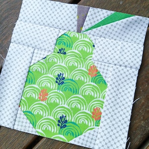 Pear FPP Foundation Paper Piecing Quilt Block Pattern Digital Download ...