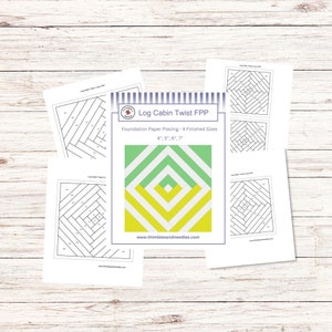Log Cabin Twist FPP Foundation Paper Piecing Quilt Block Pattern Digital Download - Etsy