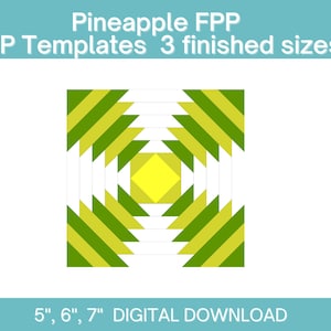Pineapple Foundation Paper Piecing FPP Quilt Block Pattern Digital ...