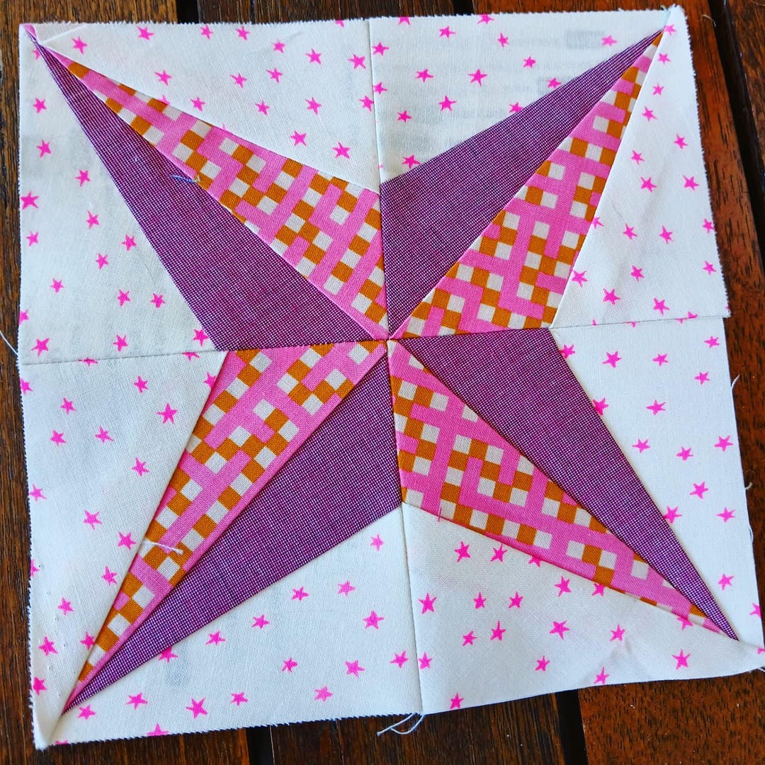 Kaleidoscope Split Star FPP Foundation Paper Piecing Quilt Block ...