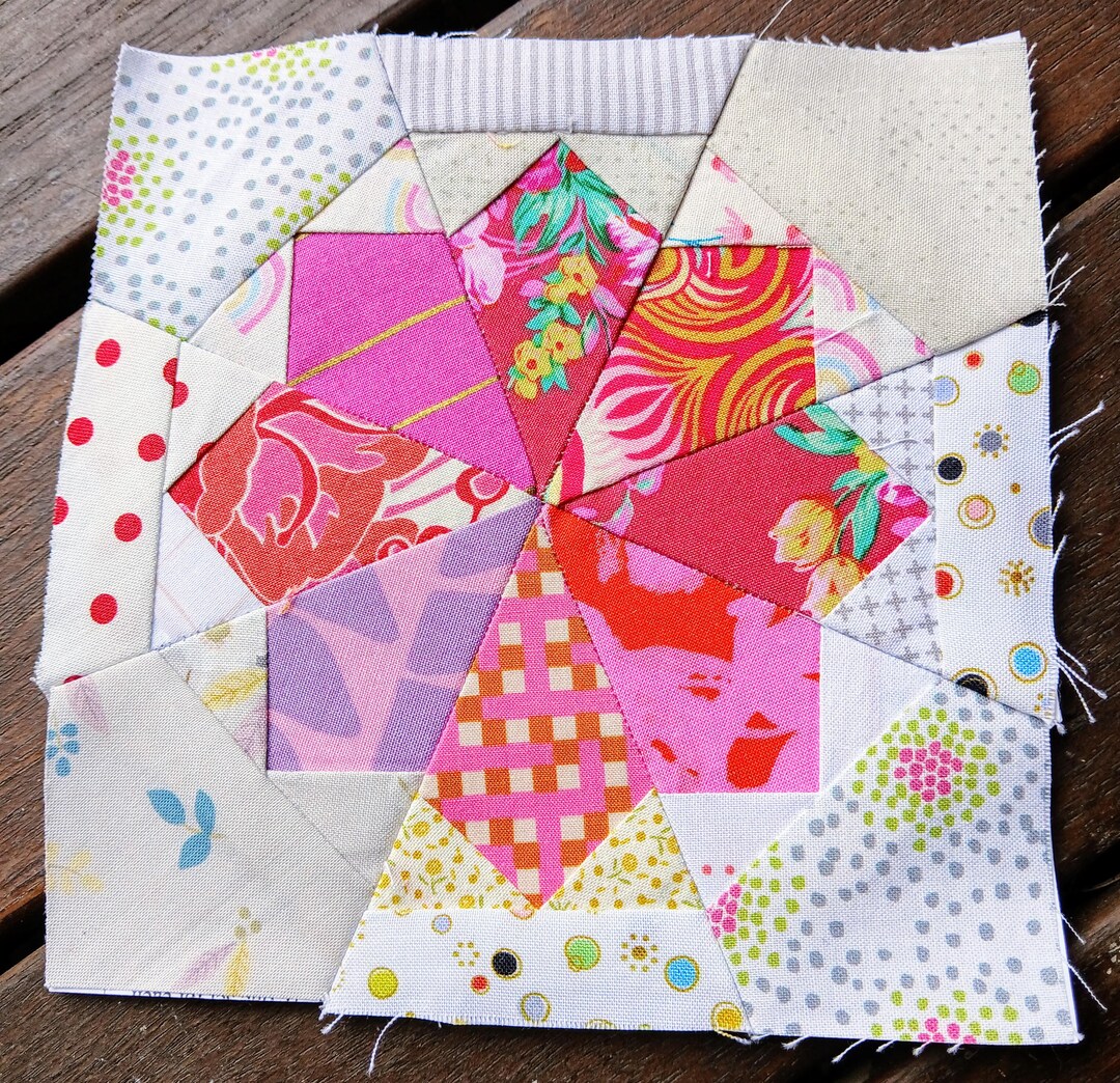 Dresden FPP Foundation Paper Piecing Quilt Block Pattern Digital ...