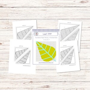 Leaf FPP Foundation Paper Piecing Quilt Block Pattern Digital Download ...
