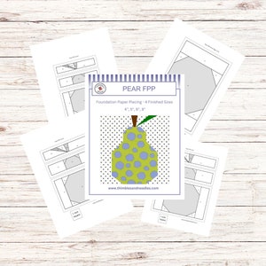 Pear FPP Foundation Paper Piecing Quilt Block Pattern Digital Download ...