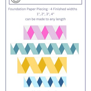 Quilt Border FPP Template Bundle 2 Foundation Paper Piecing Quilt Block ...