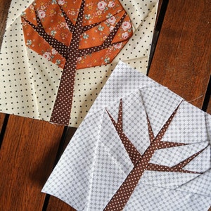 Four Seasons Tree FPP Foundation Paper Piecing Quilt Block Pattern ...