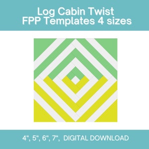 Log Cabin Twist FPP Foundation Paper Piecing Quilt Block Pattern Digital Download - Etsy