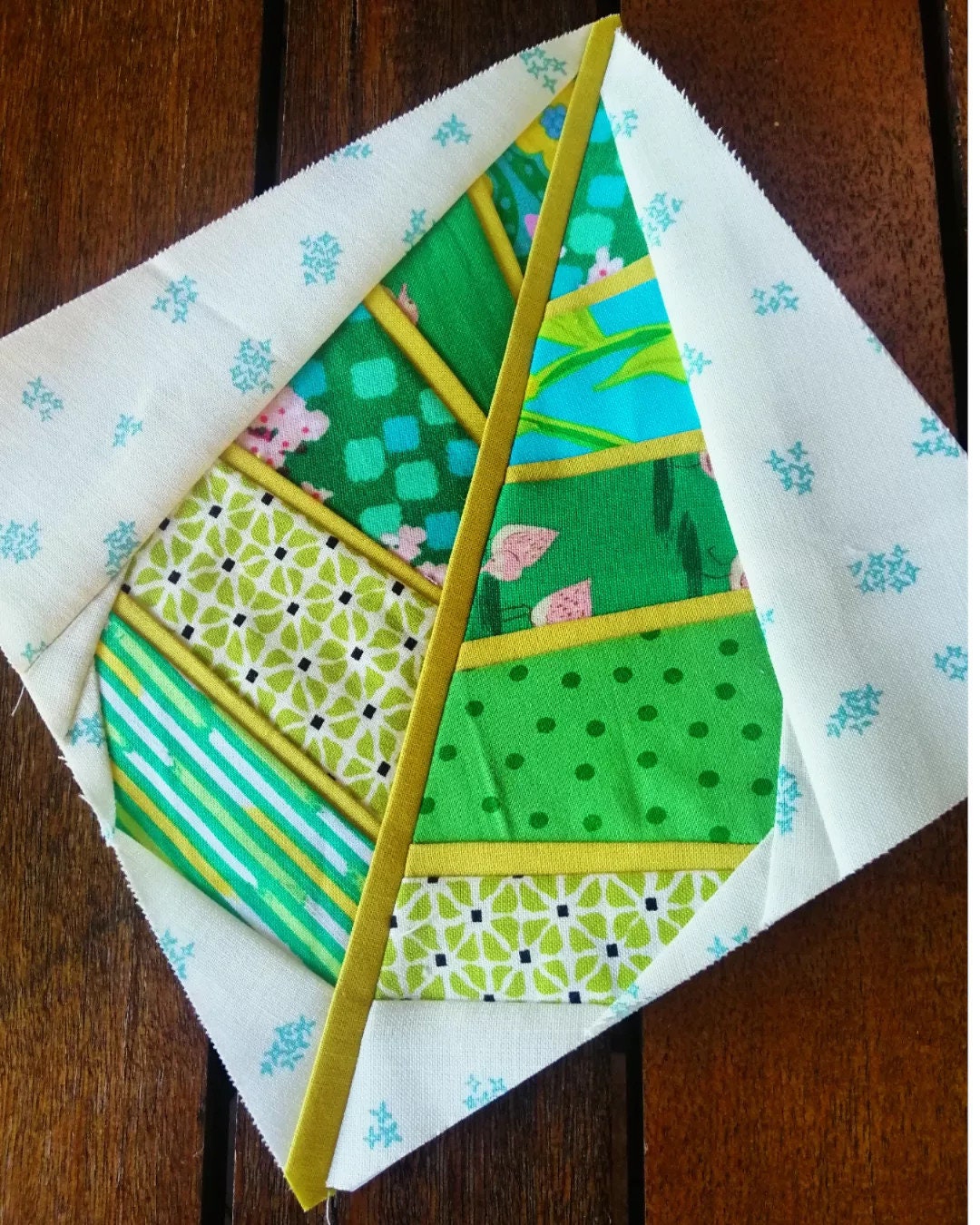 Leaf FPP Foundation Paper Piecing Quilt Block Pattern Digital Download ...