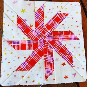 Asterisk Star FPP Foundation Paper Piecing Quilt Block Pattern Digital Download - Etsy