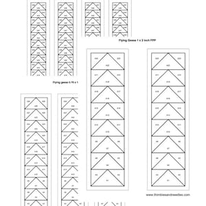 Flying Geese Foundation Paper Piecing (FPP) Quilt Block Pattern Digital ...