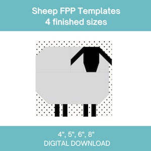 Sheep FPP Foundation Paper Piecing Quilt Block Pattern Digital Download ...