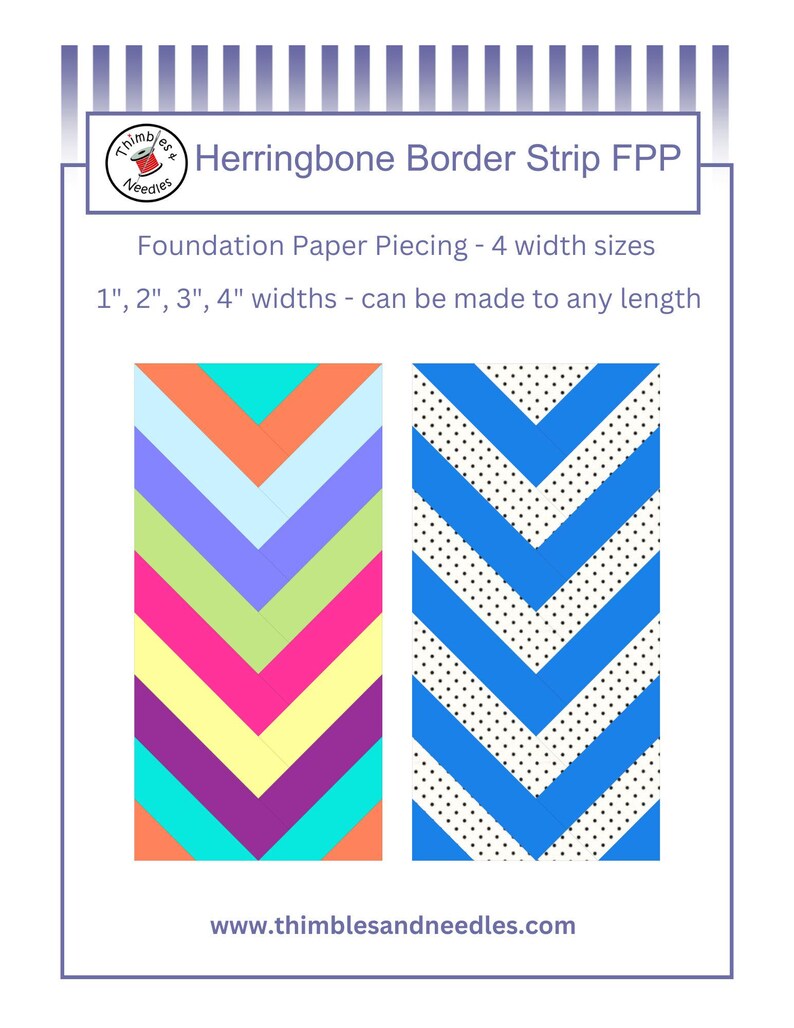 Quilt Border FPP Template Bundle Foundation Paper Piecing Quilt Block ...