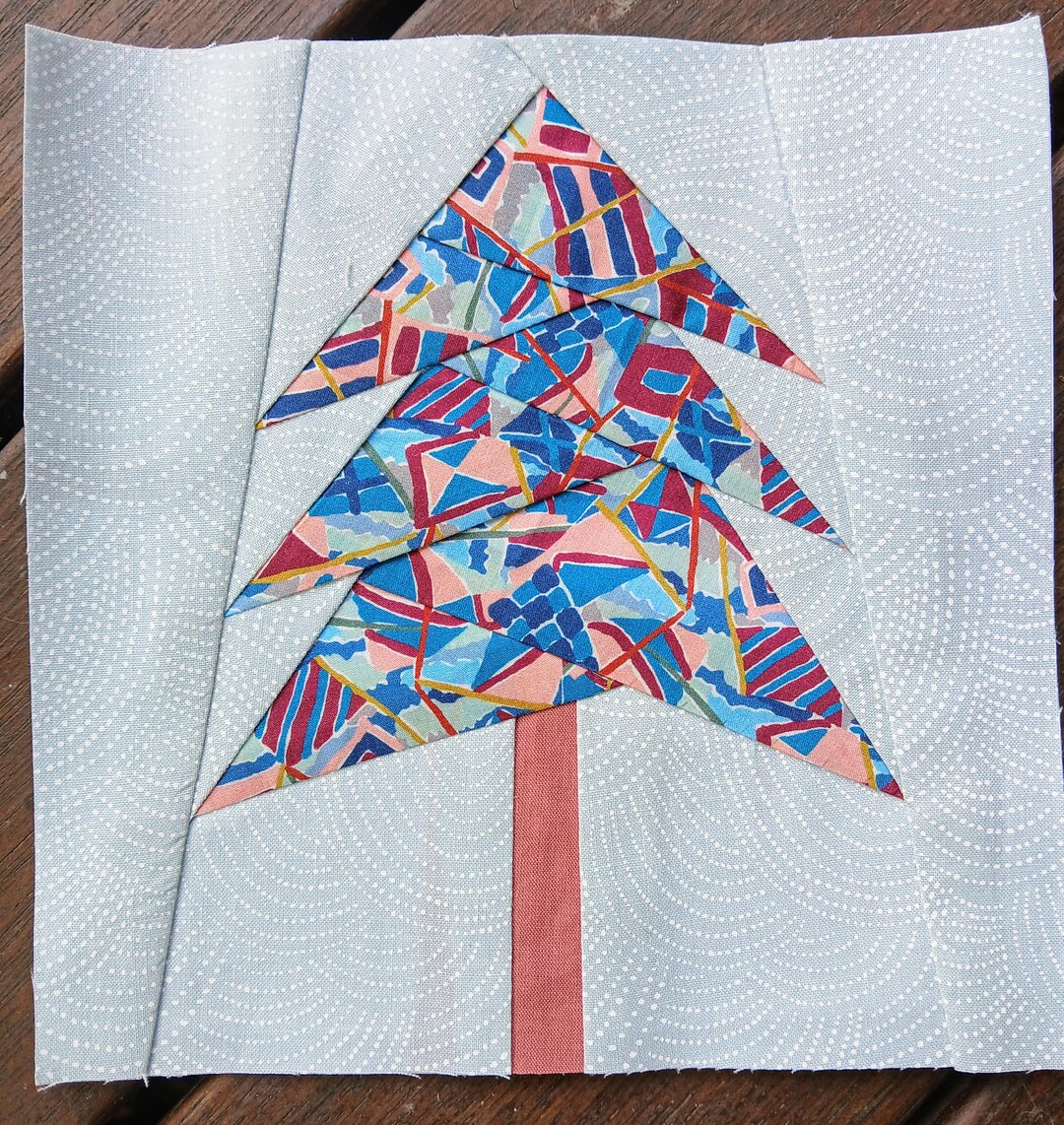 Tall Pine Tree Foundation Paper Piecing FPP Quilt Block Pattern Digital ...