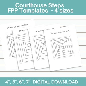 Off Centre Log Cabin Quilt Block FPP Pattern (digital Download) - Etsy