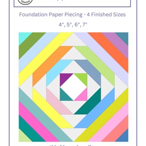 Pineapple on Point FPP Foundation Paper Piecing Quilt Block Pattern ...