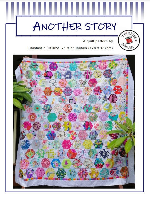 Hexagon Quilt Pattern: I Spy Design (PDF Download) Another Story Quilt ...