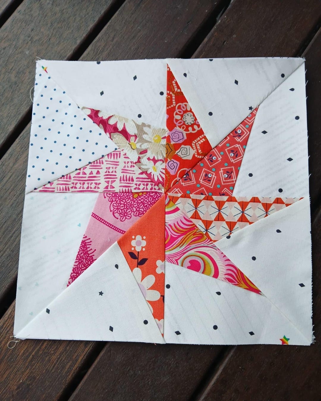 Twirling Star FPP Foundation Paper Piecing Quilt Block Pattern Digital ...