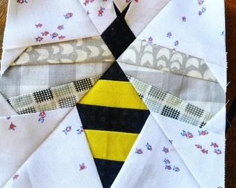 Bumble Bee, Foundation Paper Piecing Pattern FPP Pattern, Quilt Block ...