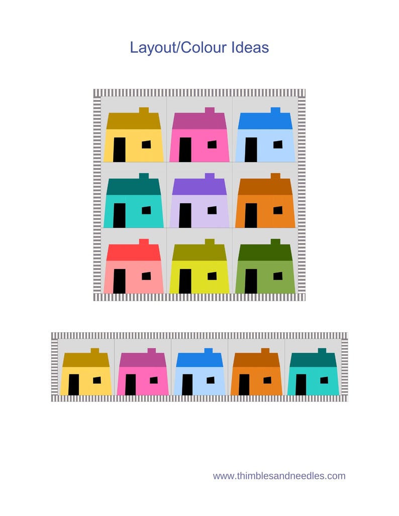 Woodland House 1 FPP Foundation Paper Piecing Quilt Block Pattern ...